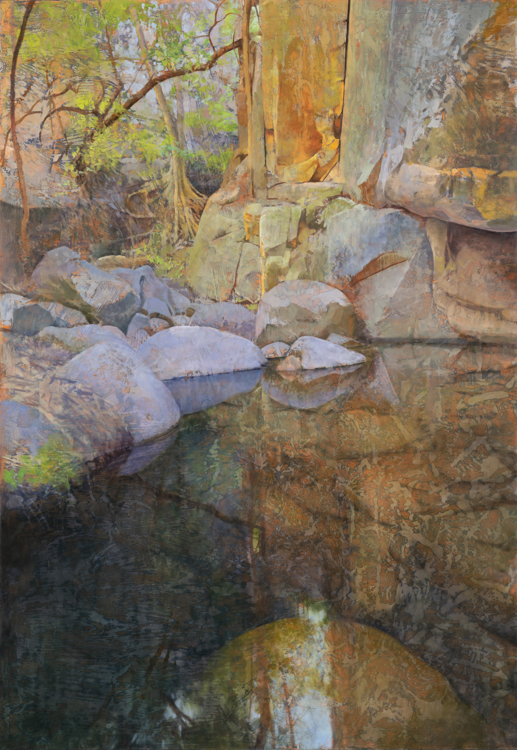 Mickey's Creek, Carnarvon Gorge by artist A J Taylor